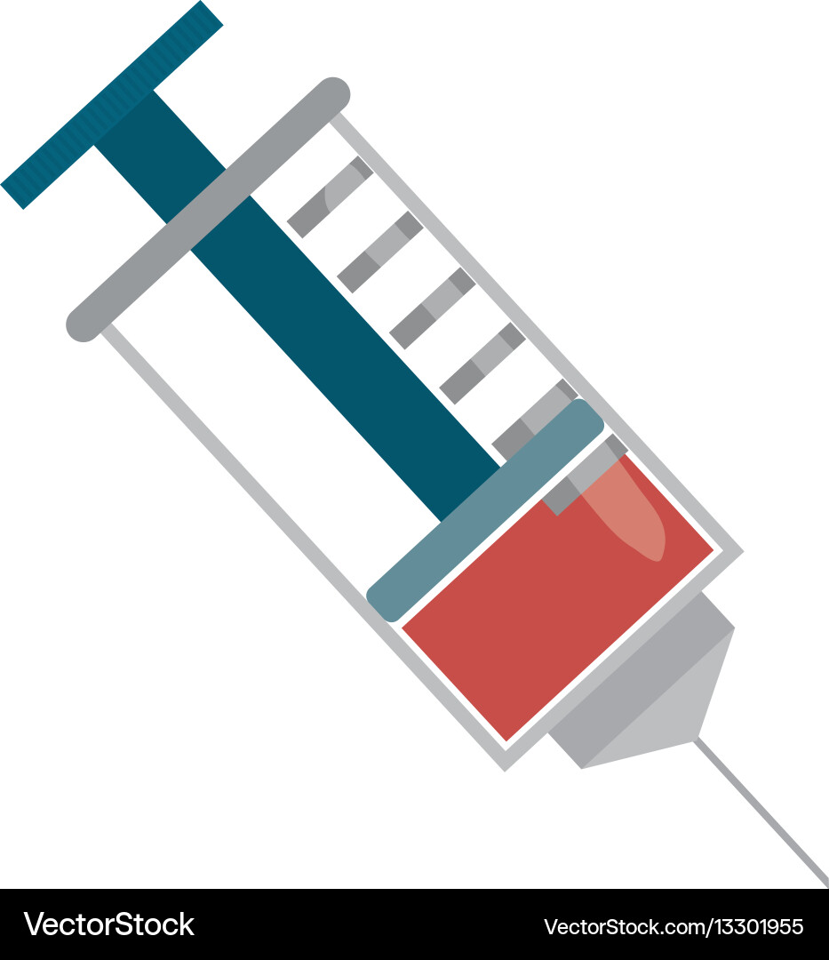 Syringe medical symbol Royalty Free Vector Image