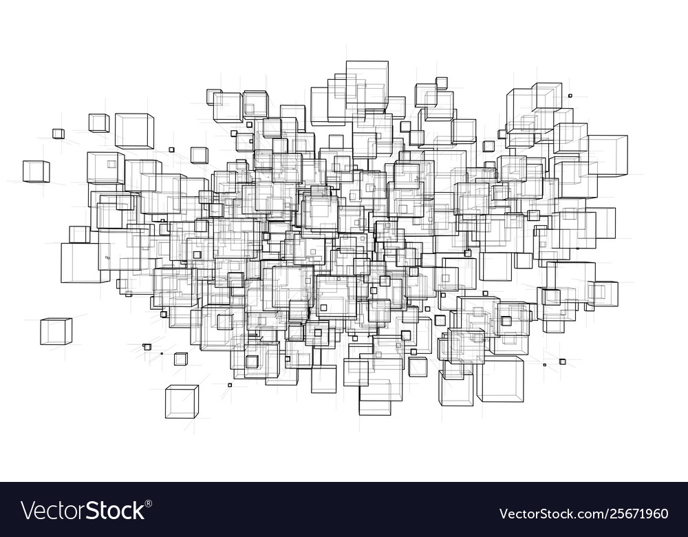 Abstract boxes background Royalty Free Vector Image