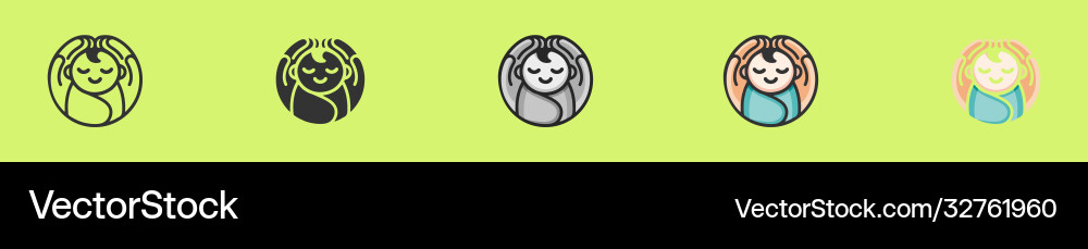 Baby in arms logo Royalty Free Vector Image - VectorStock