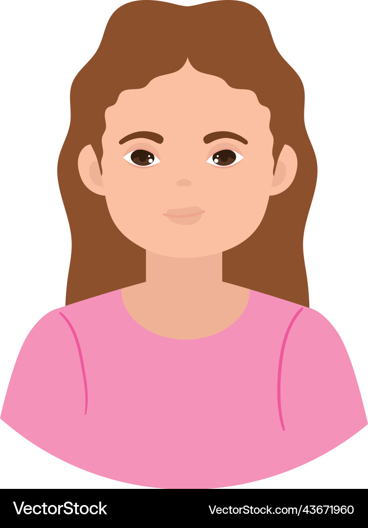 Girl with pink tshirt Royalty Free Vector Image
