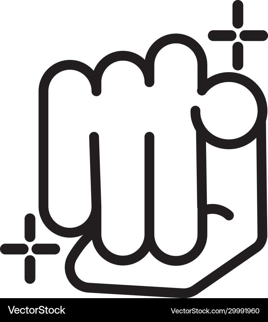 Hand index signal line style Royalty Free Vector Image