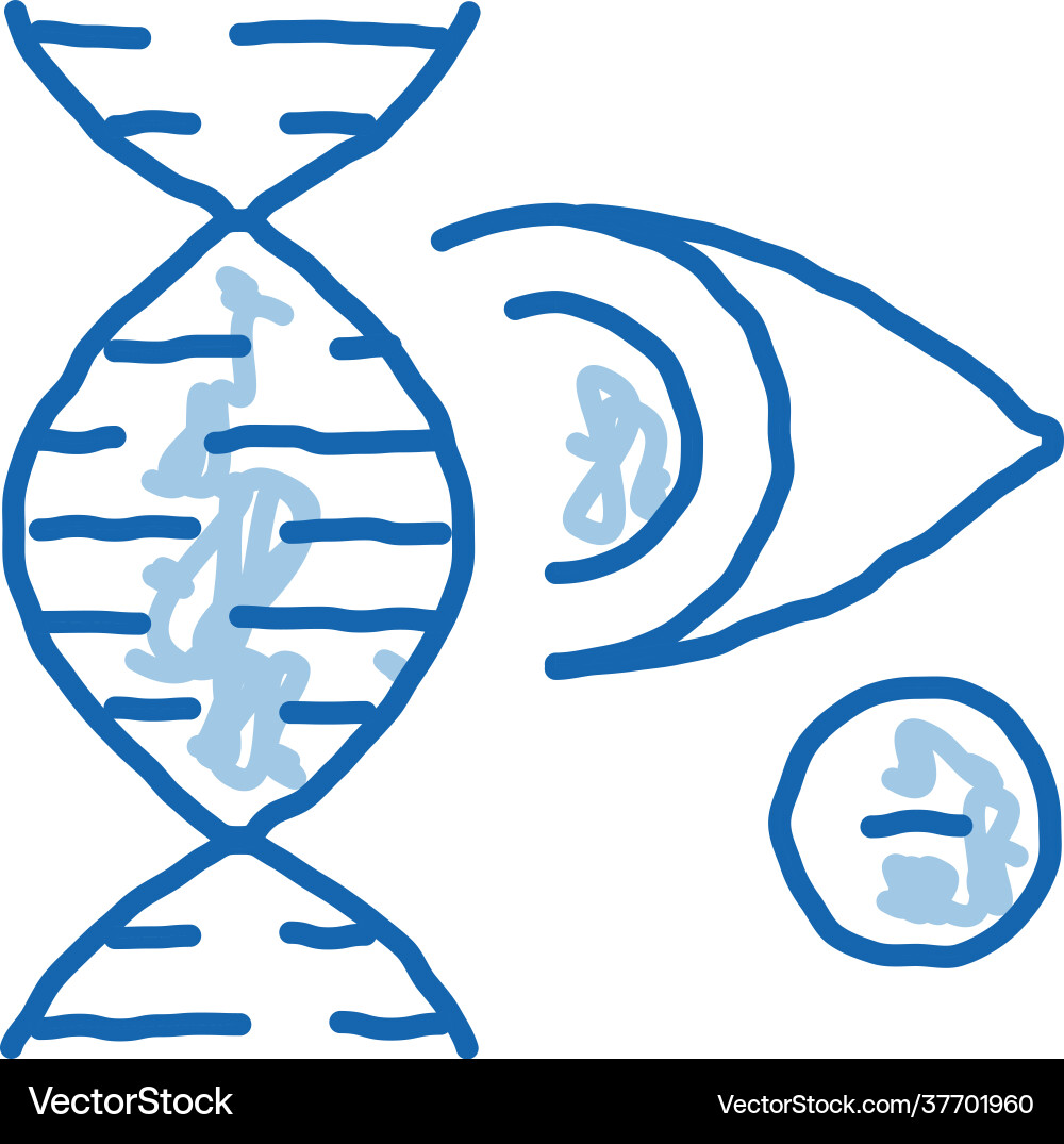 High chance eye doodle icon hand drawn Royalty Free Vector