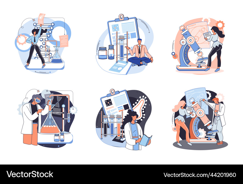 Medical research laboratory diagnostic services Vector Image