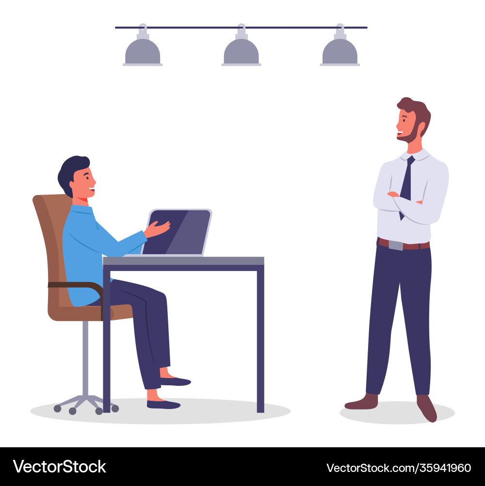 Office staff employees working relationships Vector Image