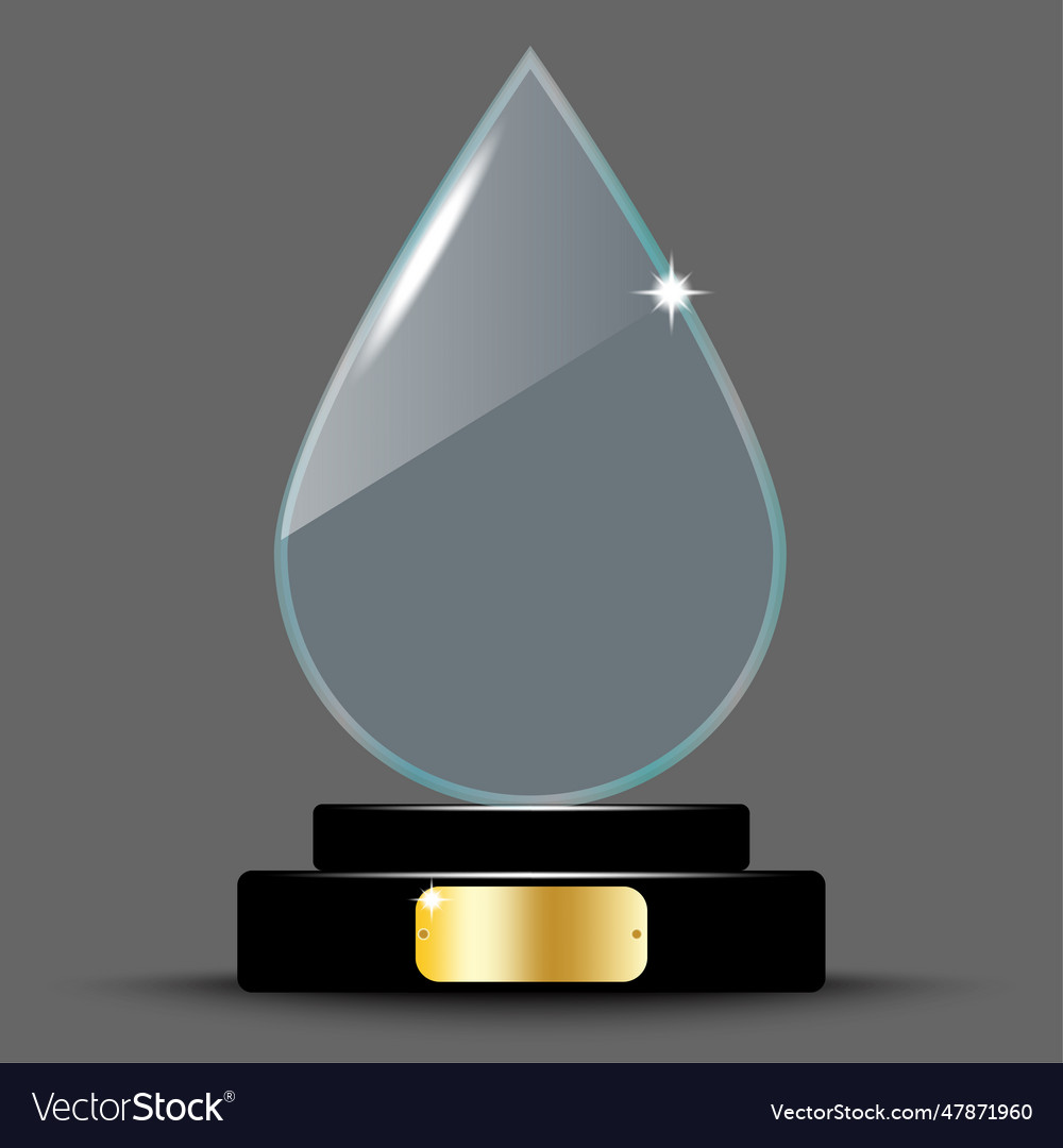 Realistic award layout design glass trophy Vector Image Realistic award layout design glass trophy Vector Image