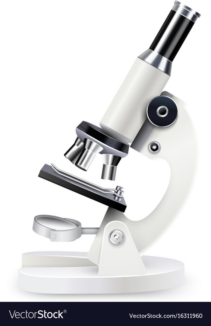 Realistic microscope composition Royalty Free Vector Image