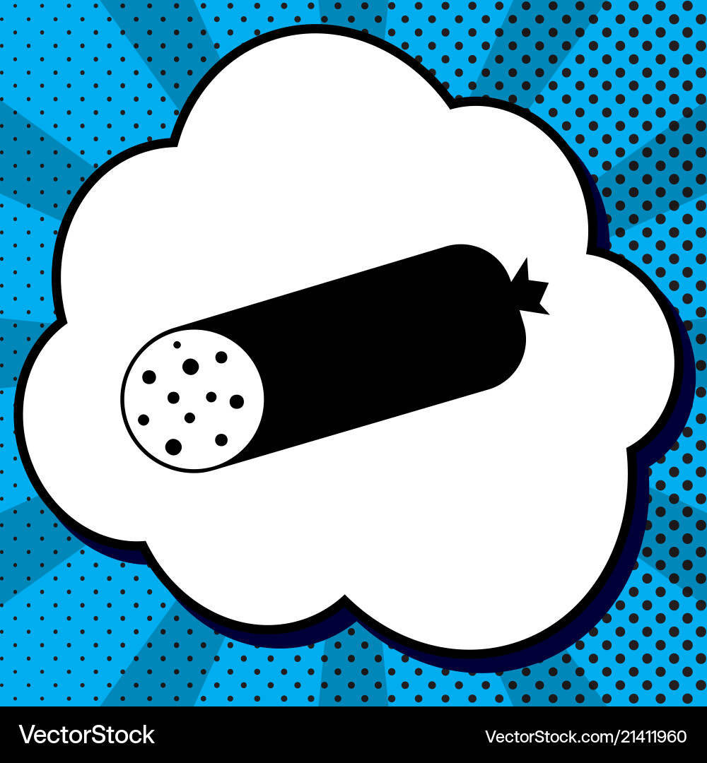 Sausage sign black icon Royalty Free Vector Image