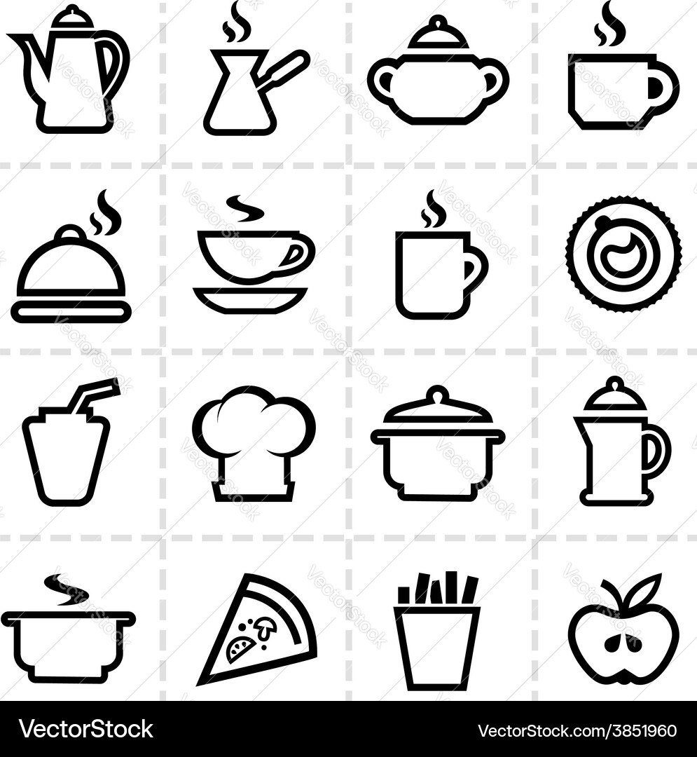 Simple food icons Royalty Free Vector Image - VectorStock