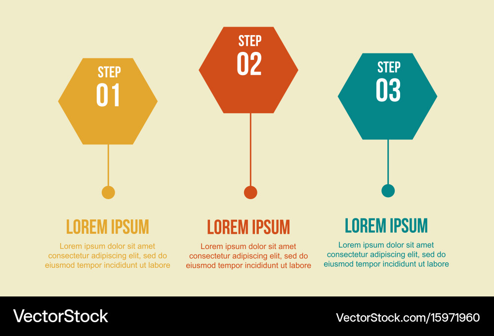 Step design for business infographic Royalty Free Vector