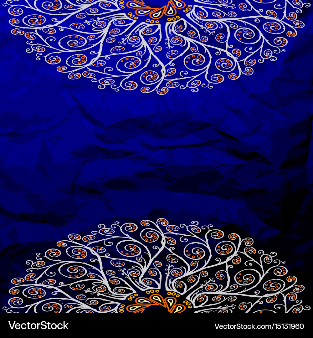 Template greeting card with blue background Vector Image