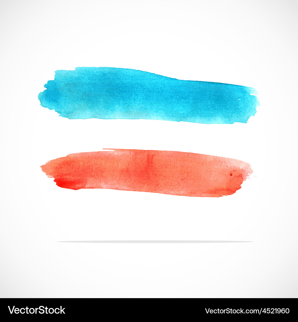Watercolor brush strokes Royalty Free Vector Image