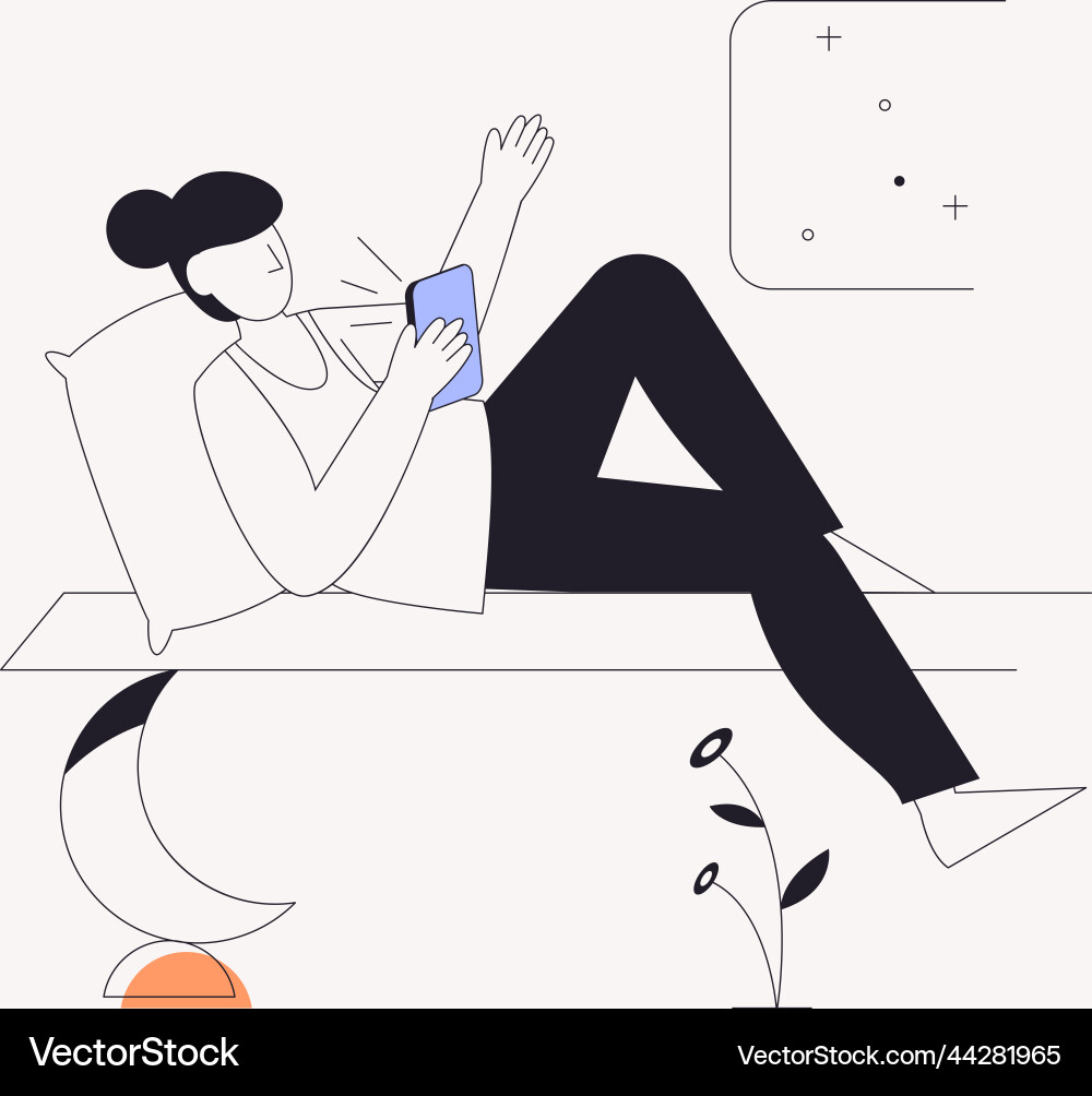 A linear isometric icon of sleep Royalty Free Vector Image
