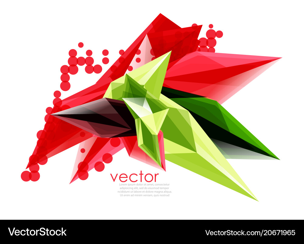 Color glass crystals on white background Vector Image