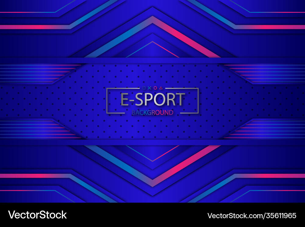 E-sports background blue style Royalty Free Vector Image