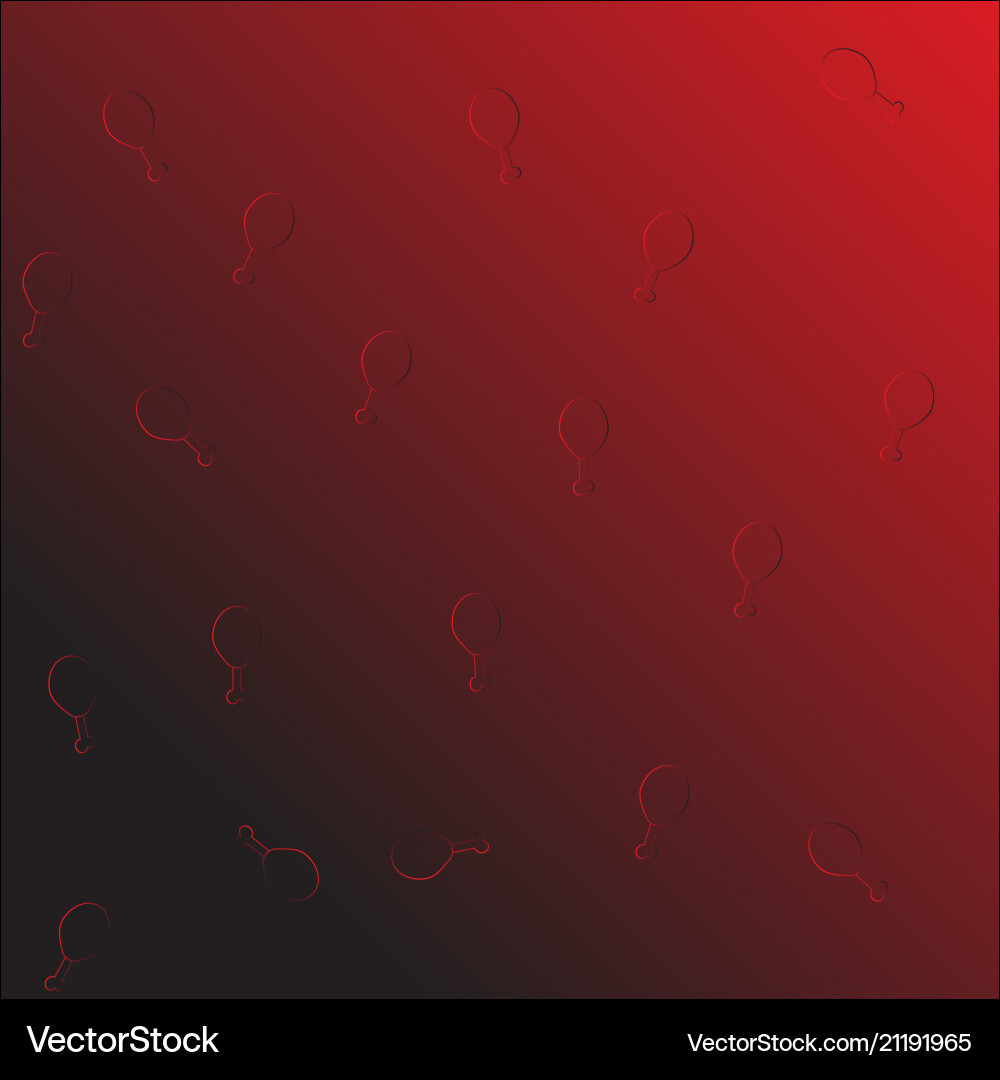 Fried chicken leg icon pattern on a red burgundy Vector Image