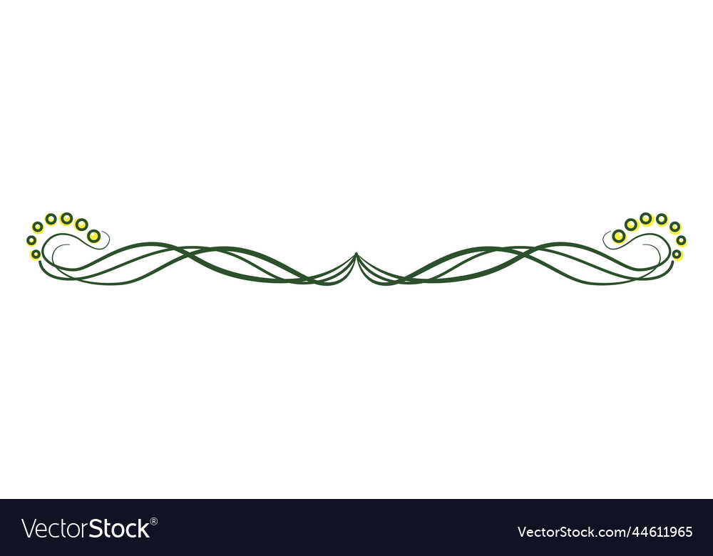 Green Text Divider Page Separators Design Line Vector Image