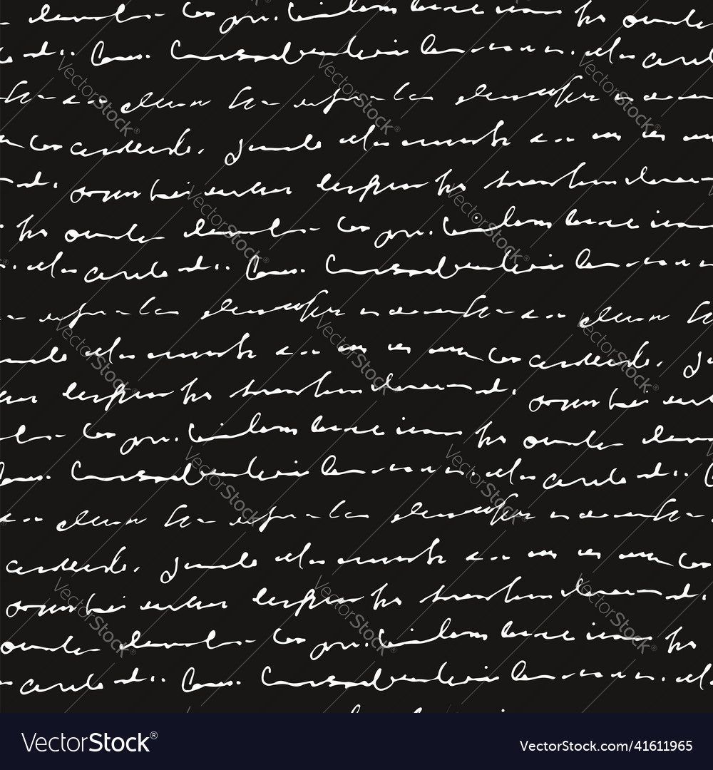 Handwritten abstract text seamless pattern Vector Image Handwritten abstract text seamless pattern Vector Image