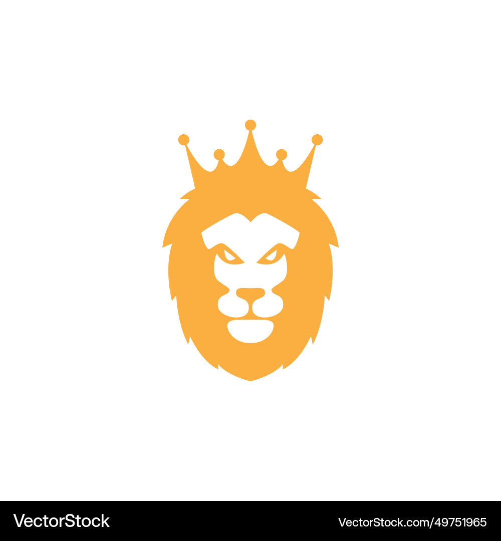Head mane lion logo design icon Royalty Free Vector Image