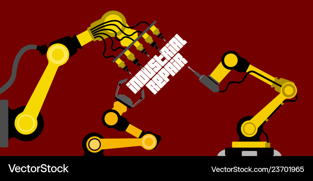 Industrial repair banner Royalty Free Vector Image