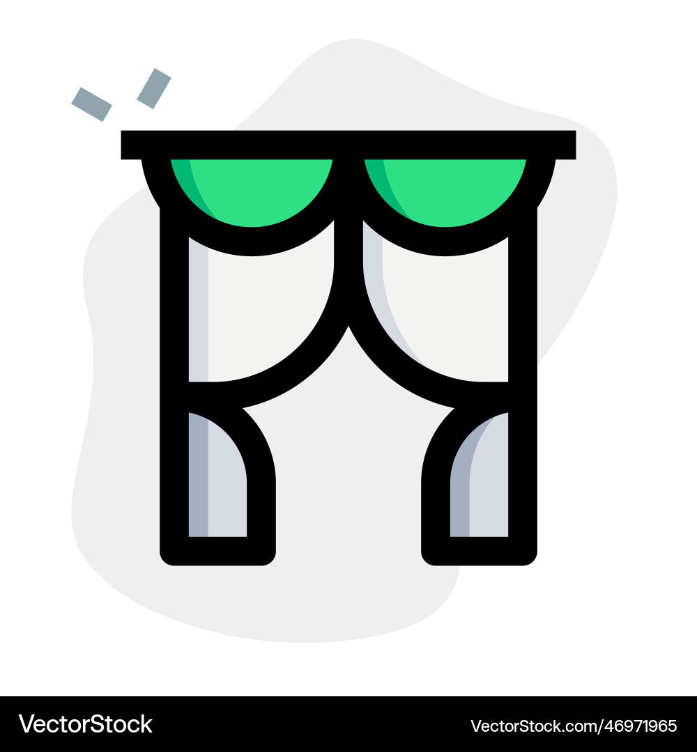 Long drapes hanging at the door Royalty Free Vector Image