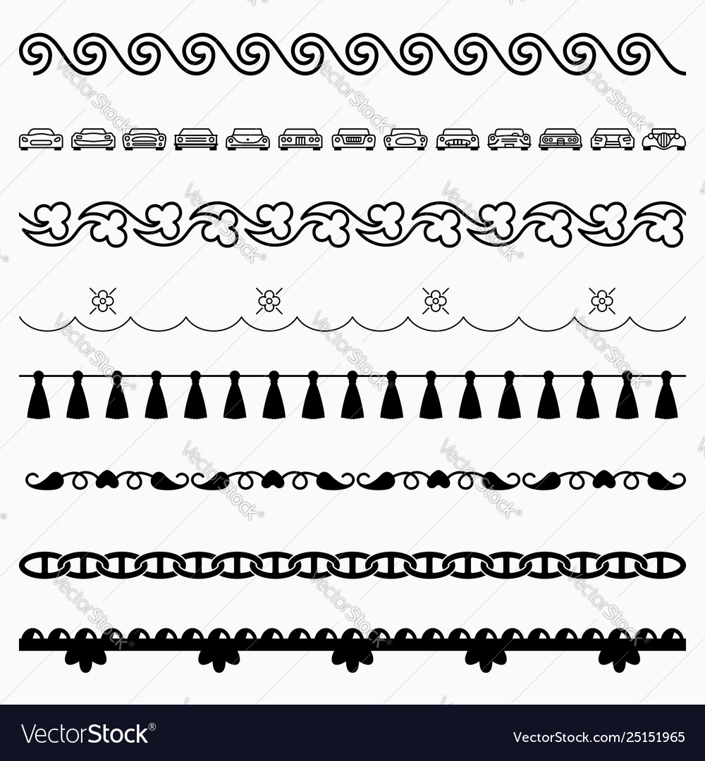 Seamless horizontal patterns Royalty Free Vector Image