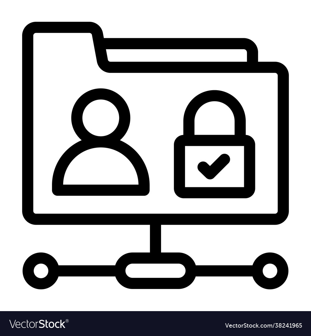 Secure folder sharing Royalty Free Vector Image