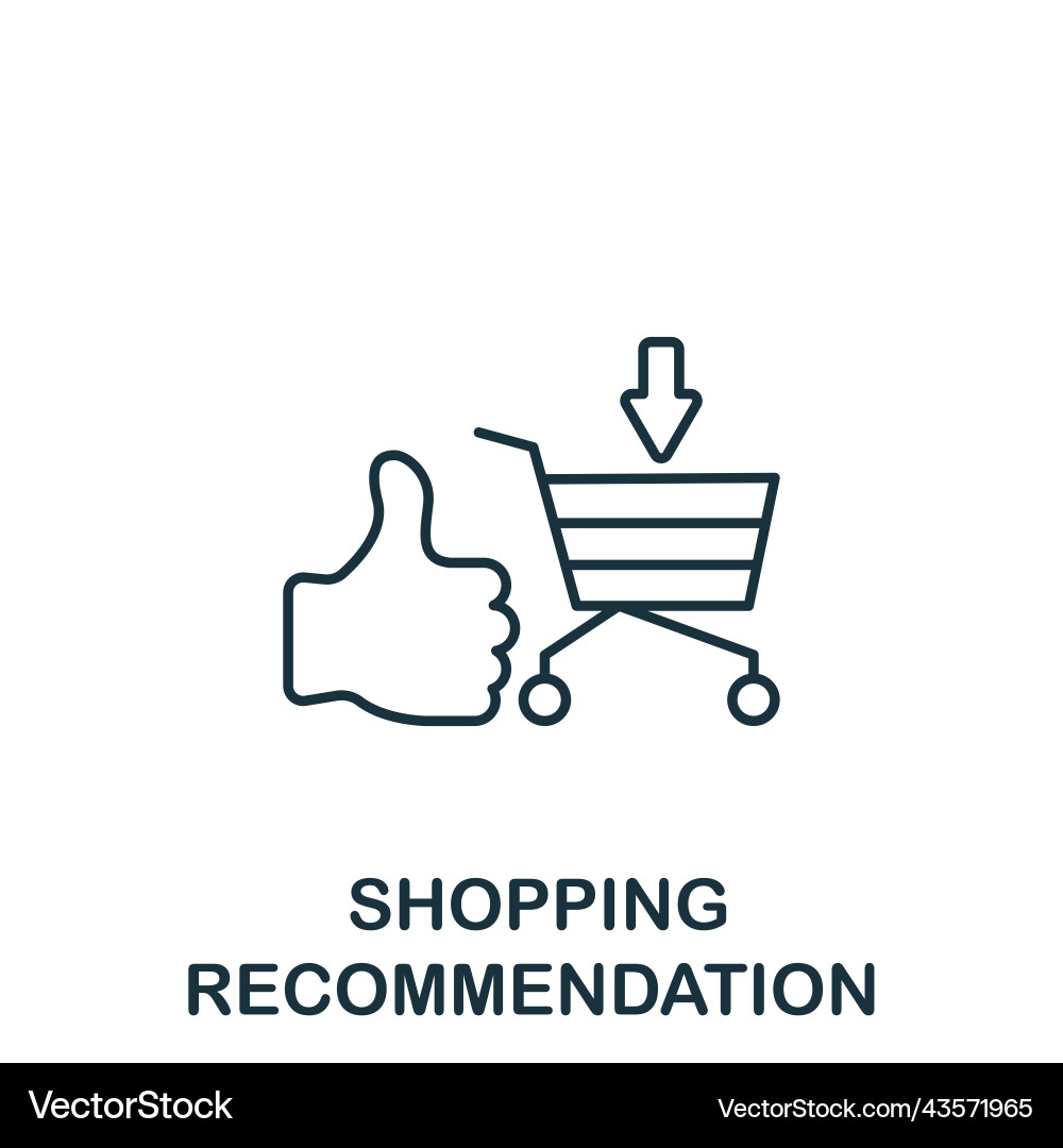 Shopping recomendation icon monochrome simple Vector Image