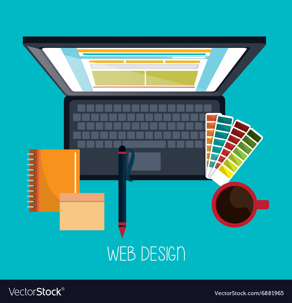 Web design development Royalty Free Vector Image