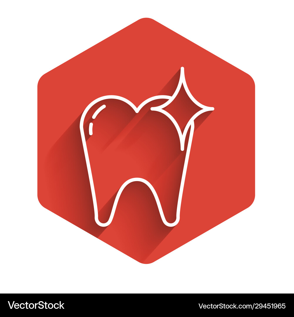 White line tooth whitening concept icon isolated Vector Image