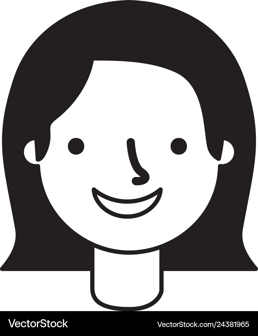 Woman face on white background Royalty Free Vector Image