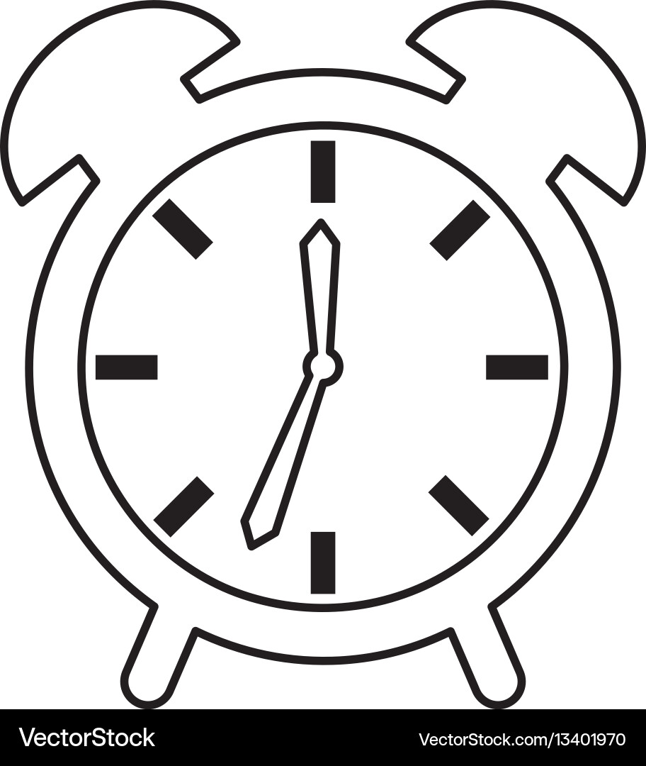 Alarm watch isolated icon Royalty Free Vector Image
