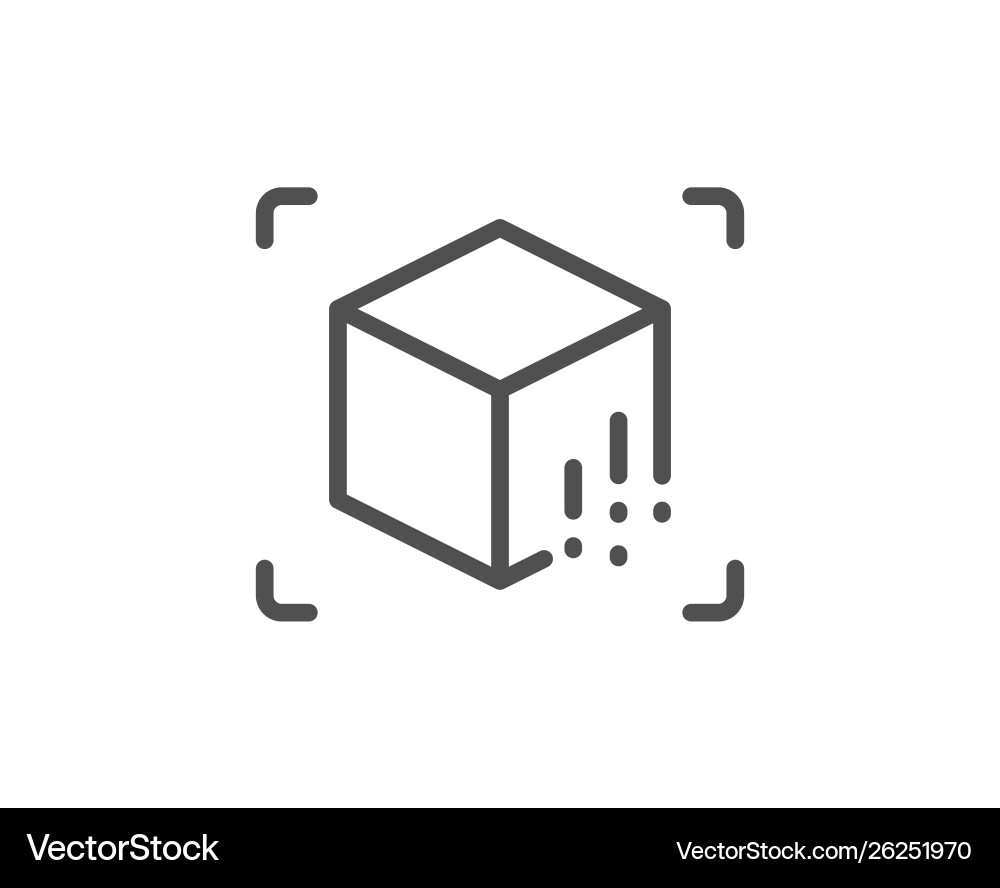 Augmented reality line icon vr simulation sign Vector Image