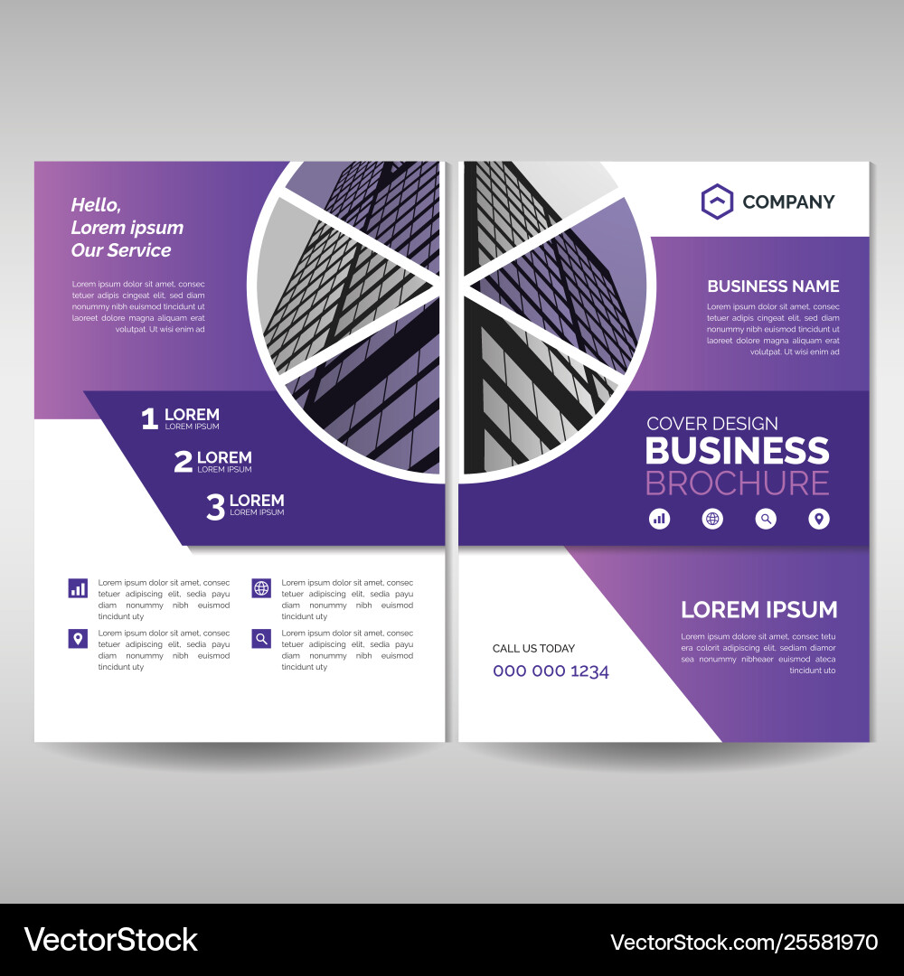 Business brochure cover layout template Royalty Free Vector