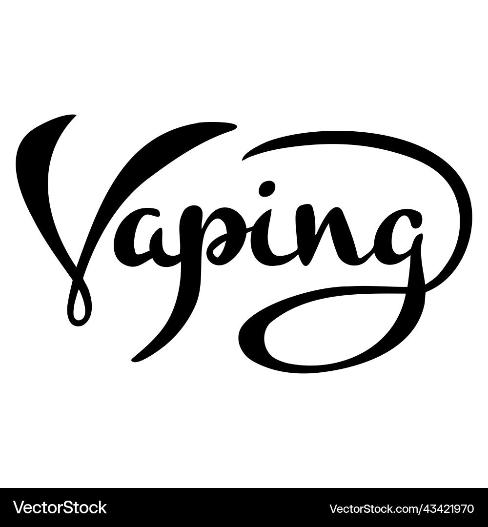 Calligraphic inscription vaping in black Vector Image