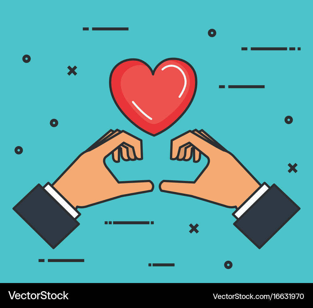 Charity and donation give share your love Vector Image