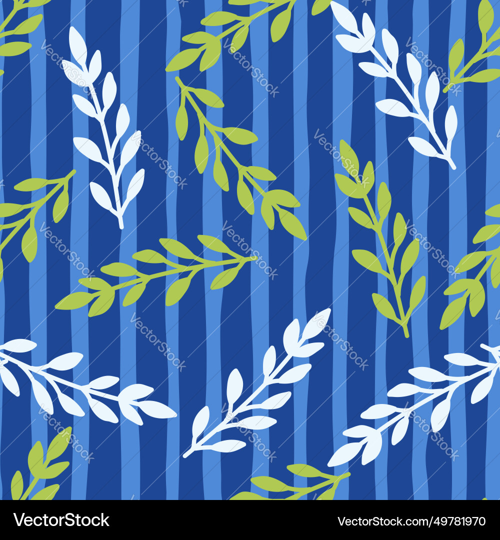 Elegant botanical wallpaper featuring a seamless Vector Image