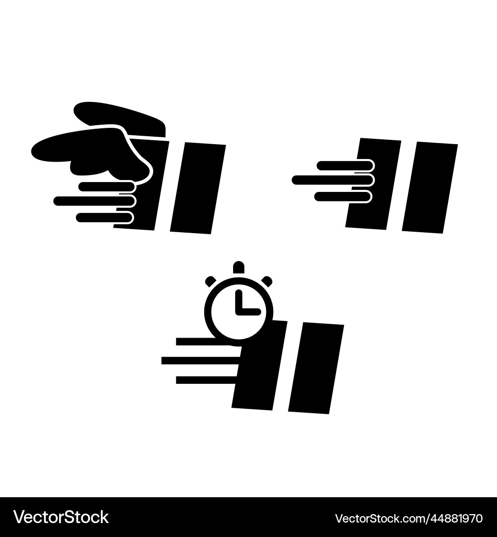 Fast package delivery service icons set Royalty Free Vector