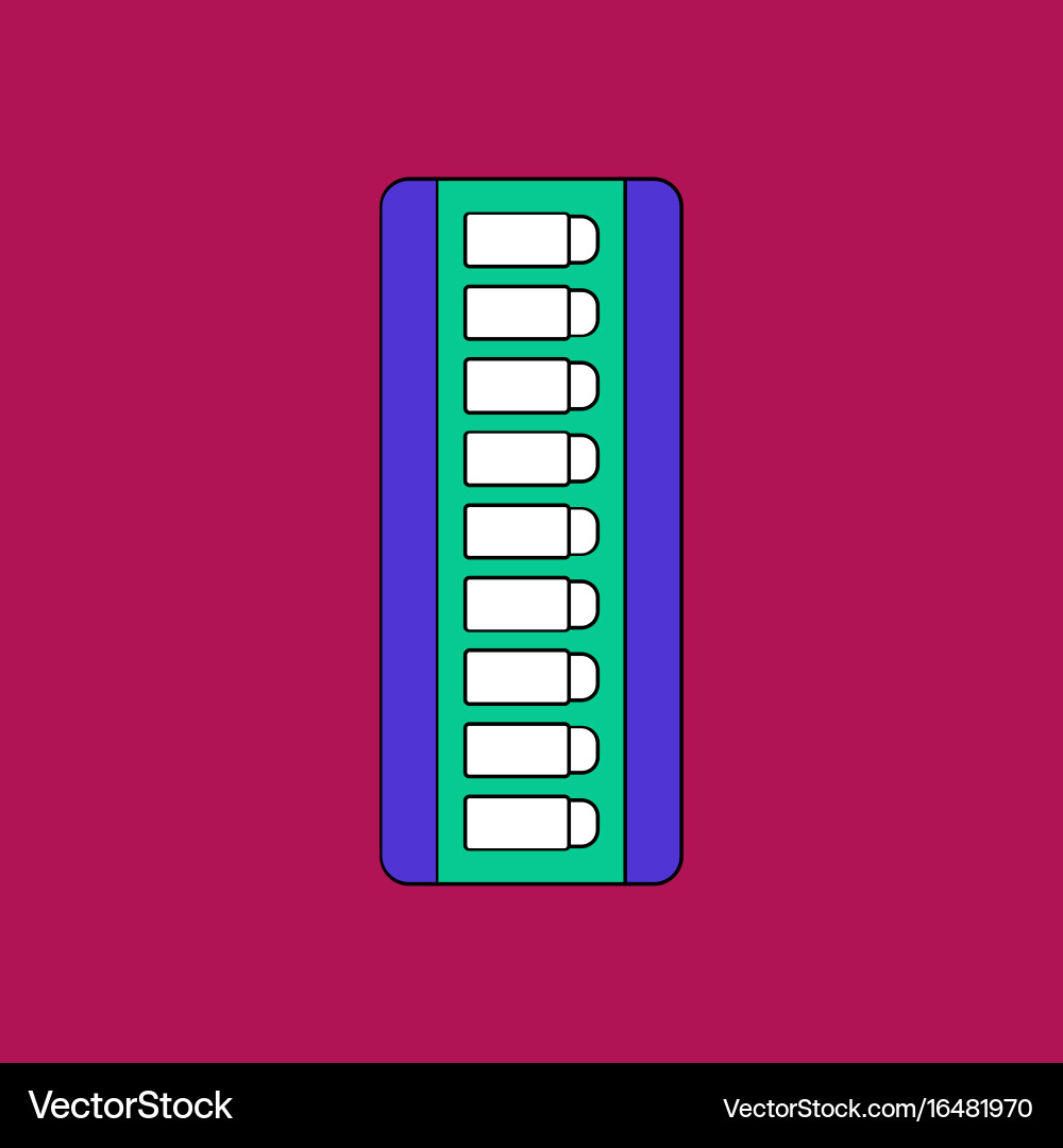 Flat icon design collection magazine with bullets Vector Image