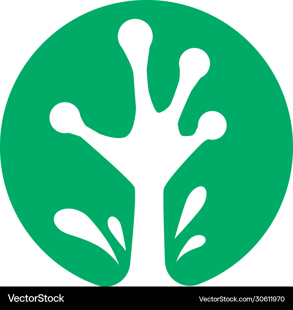 Frog animal logo and symbol template Royalty Free Vector