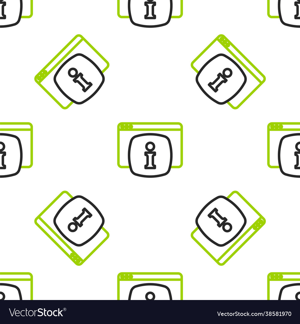 Line computer monitor with text faq information Vector Image