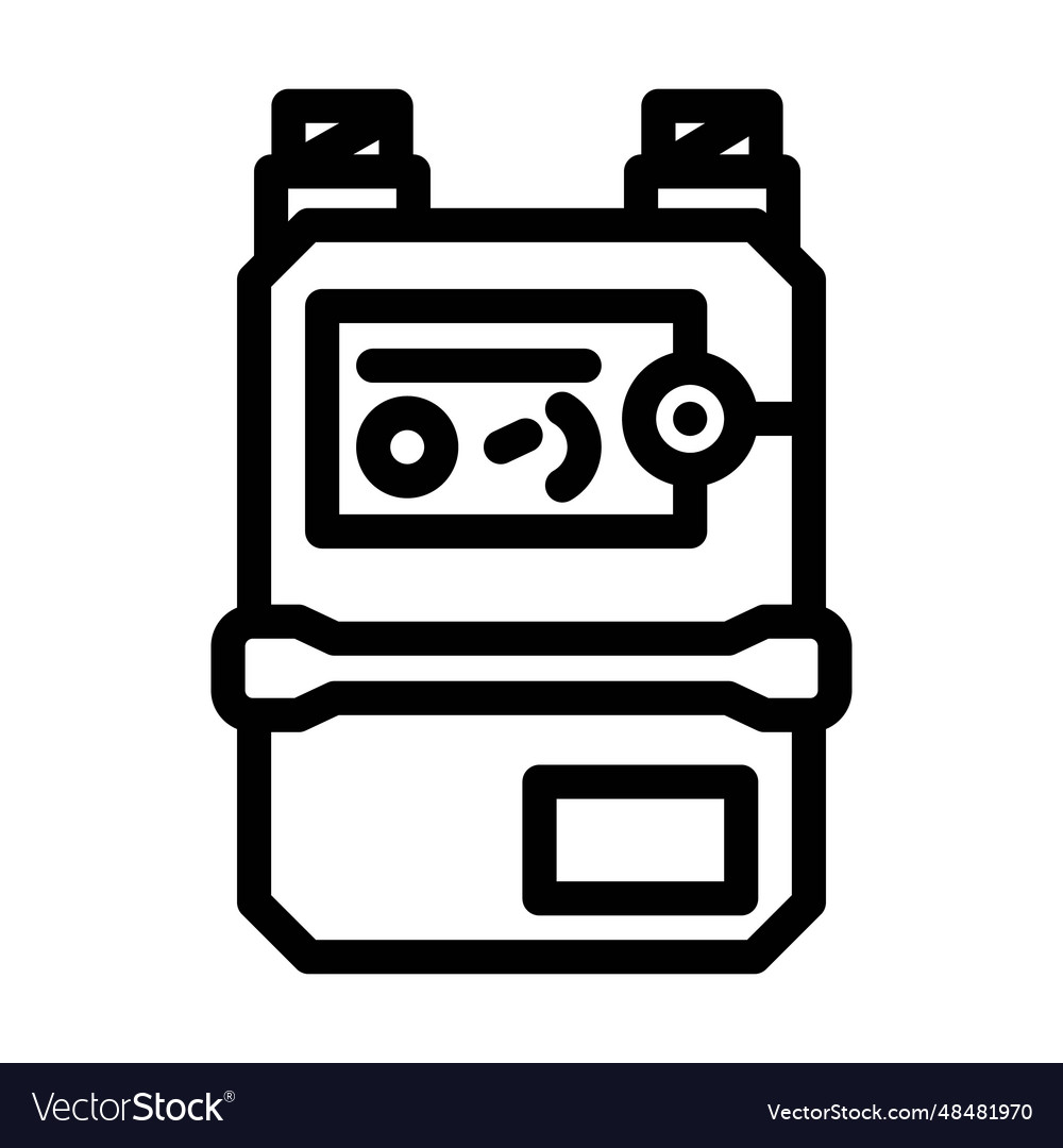 Meter gas service line icon Royalty Free Vector Image