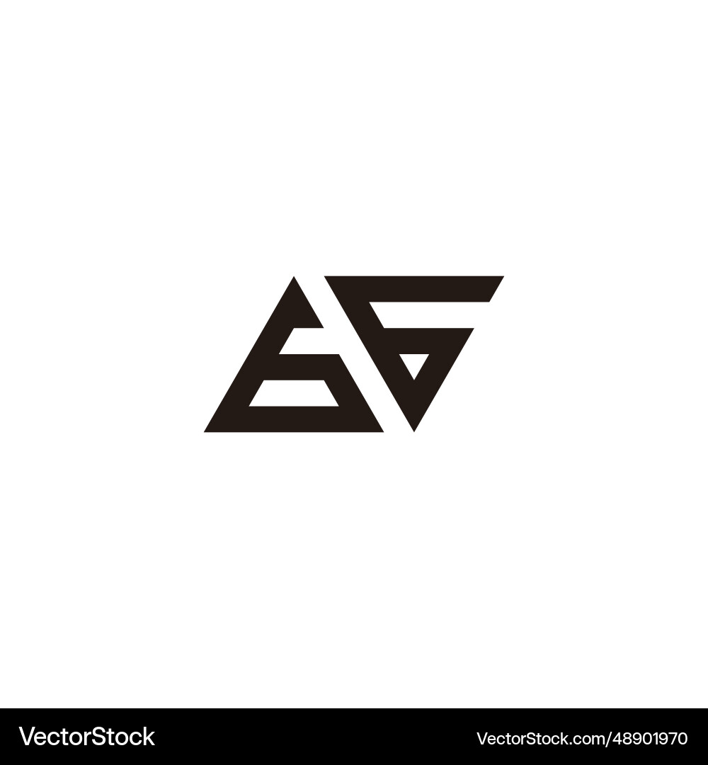 Number 6 6 triangles geometric symbol simple logo Vector Image