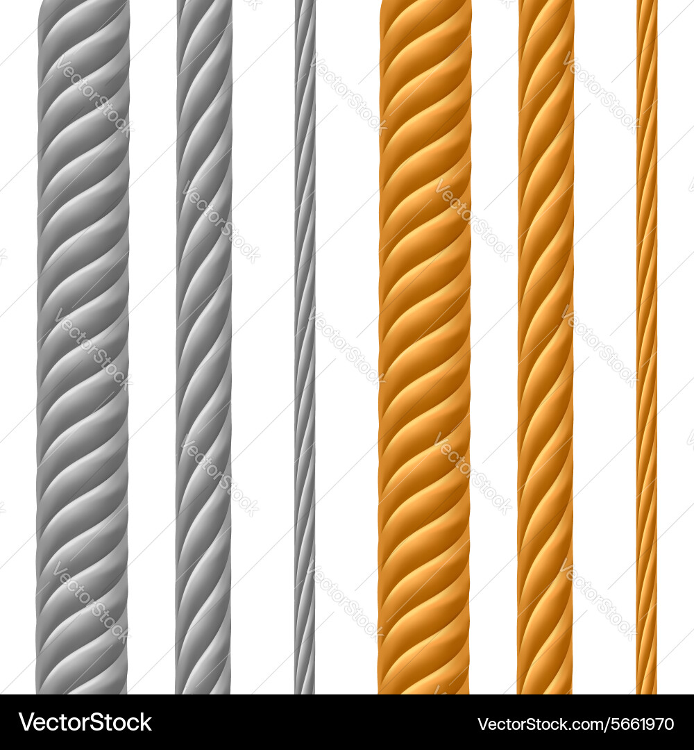 Set of metal cables Royalty Free Vector Image - VectorStock