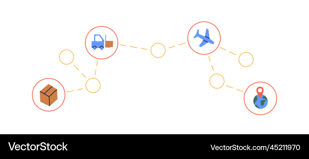 Supply chain and delivery concept warehousing Vector Image