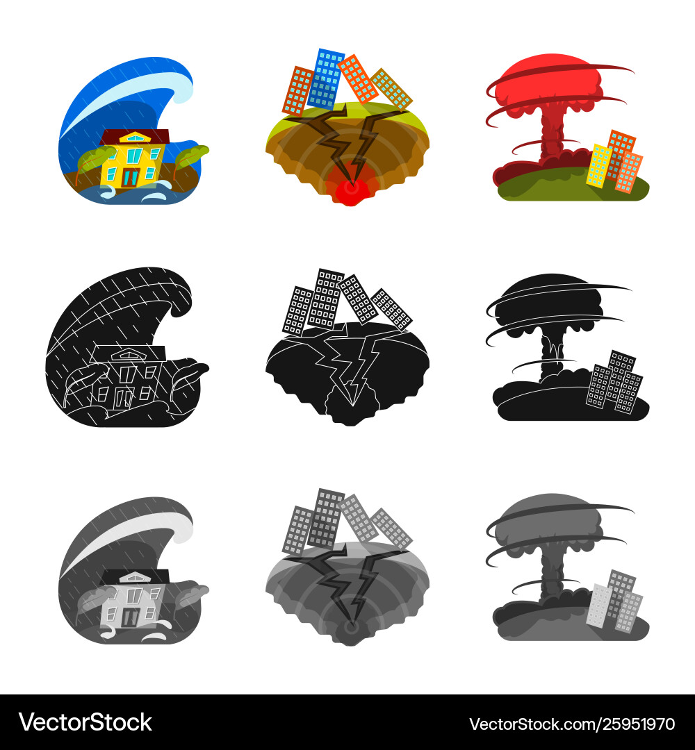 Weather and distress icon Royalty Free Vector Image