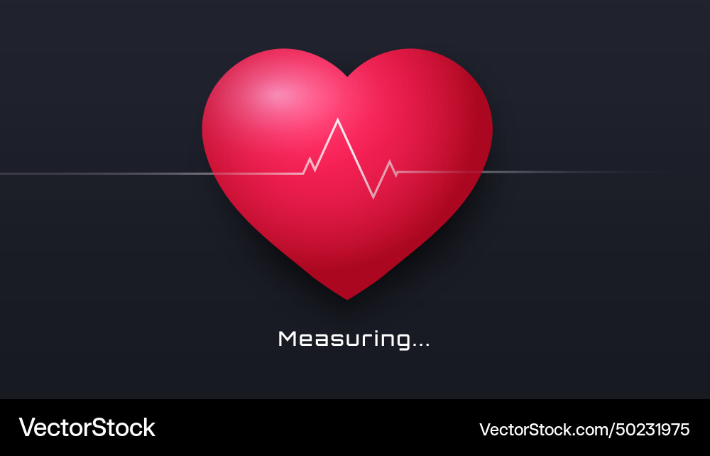 3d heart with diagram concept Royalty Free Vector Image