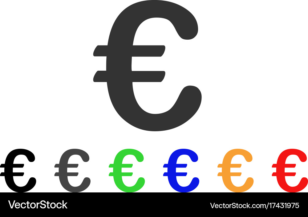 Euro symbol icon Royalty Free Vector Image - VectorStock
