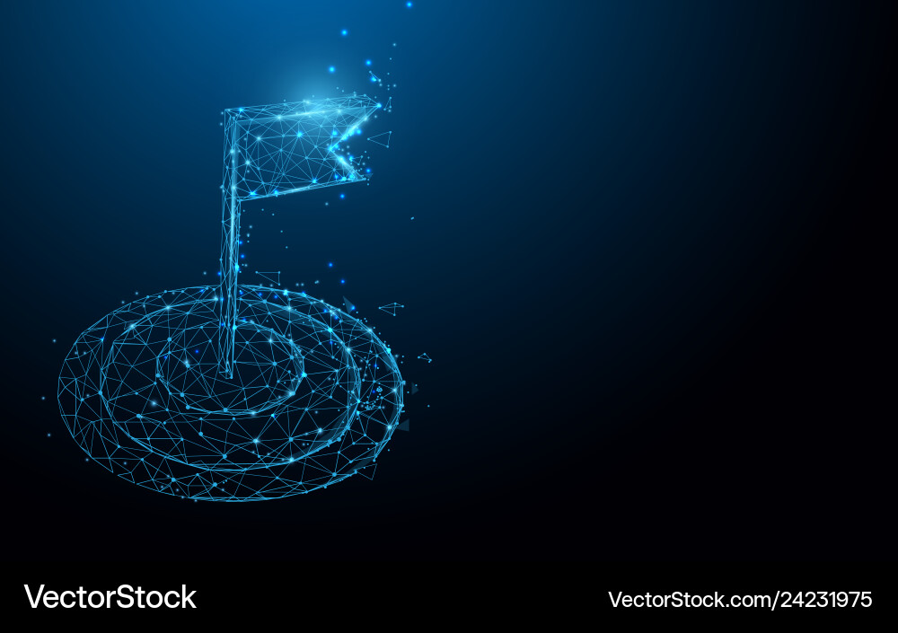 Flag hitting in the target center background Vector Image