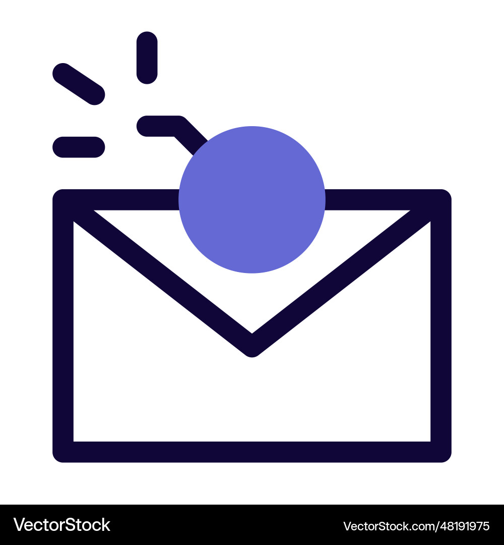 Mail bomb used to corrupt receivers system Vector Image