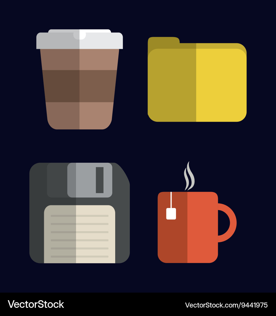 Media design colorful icon set graphic Royalty Free Vector